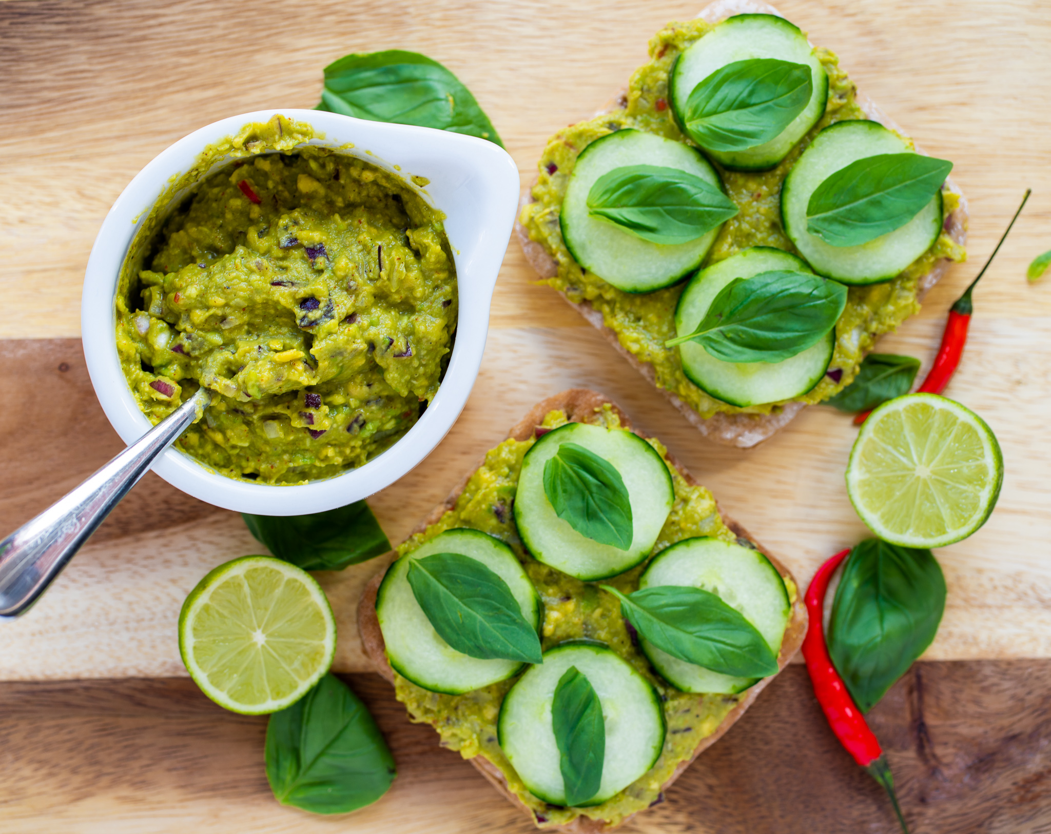 Best ever chunky Guacamole on toast - Freshly Vegans